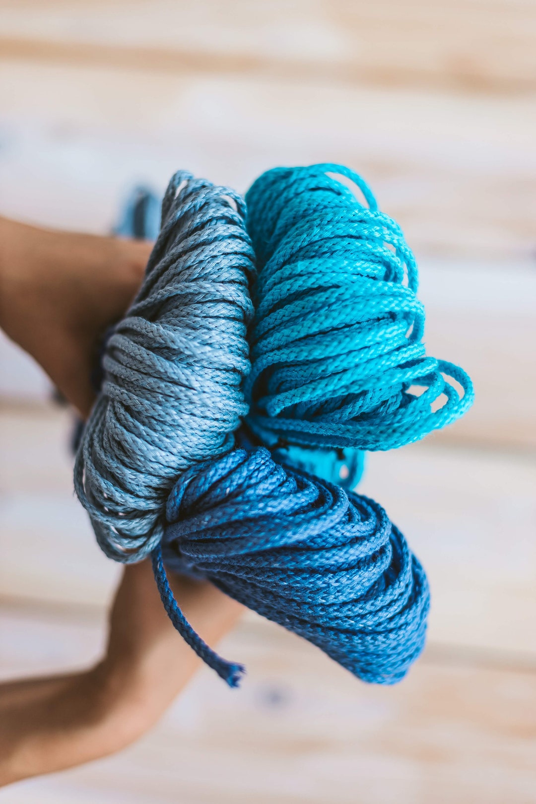 Linen Cord, Blue Macrame Cord 5 Mm, Linen Macrame Cord, Braided Cord ...