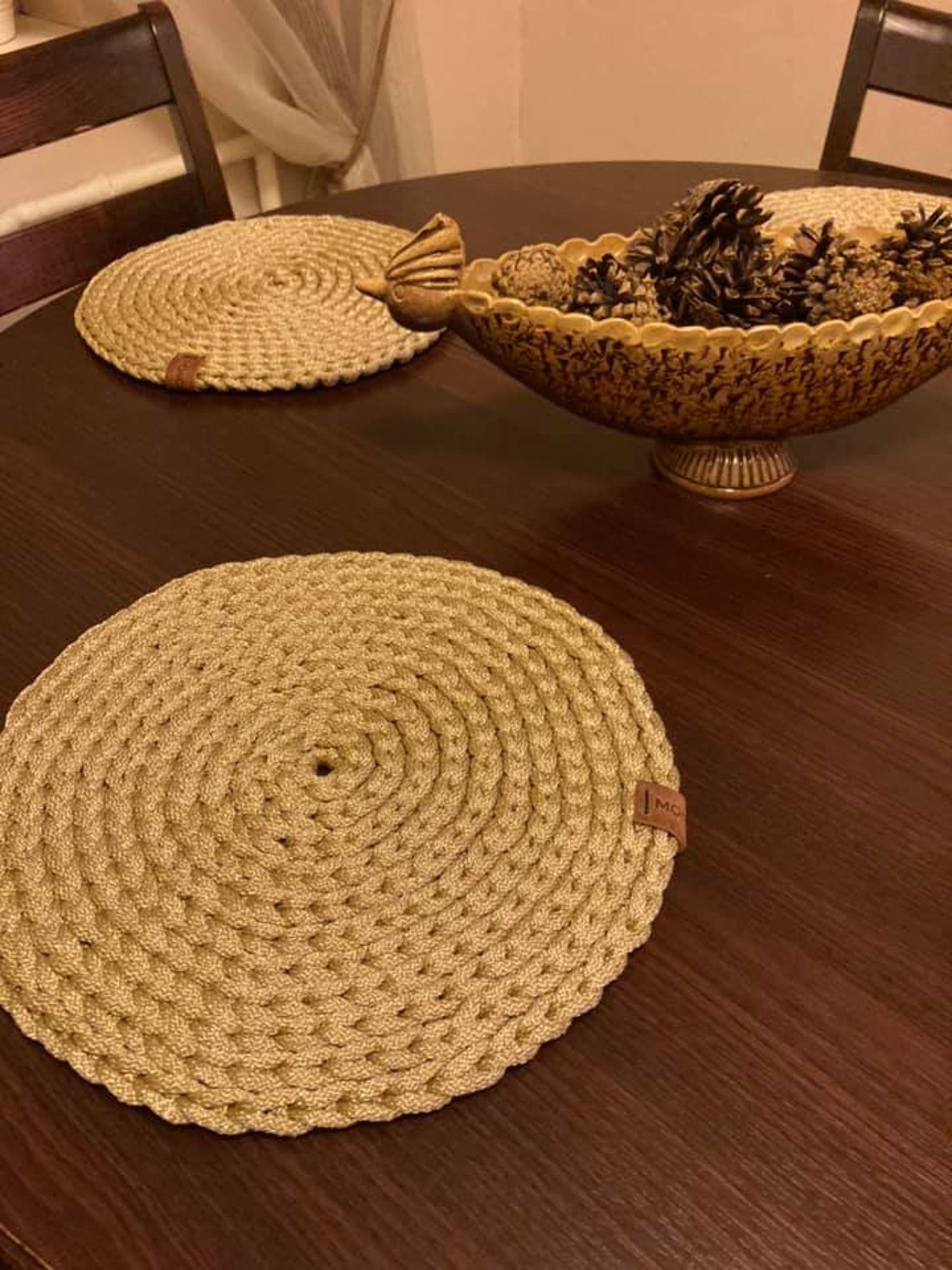 Crochet placemat pattern crochet placemat set of 4 crochet | Etsy