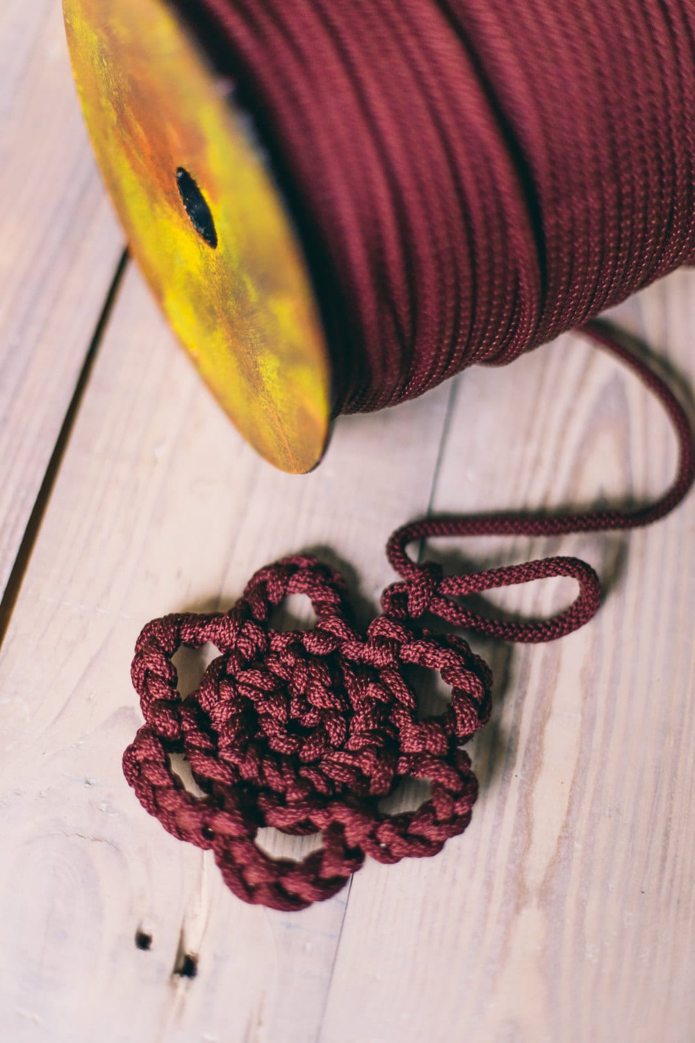 CLARET Yarn Claret Macrame Cord Craft Yarn Knitting | Etsy