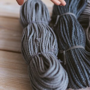 Gray Macrame Cord 5 Mm, Grey Yarn, Linen Yarn, Linen Rope, Braided ...