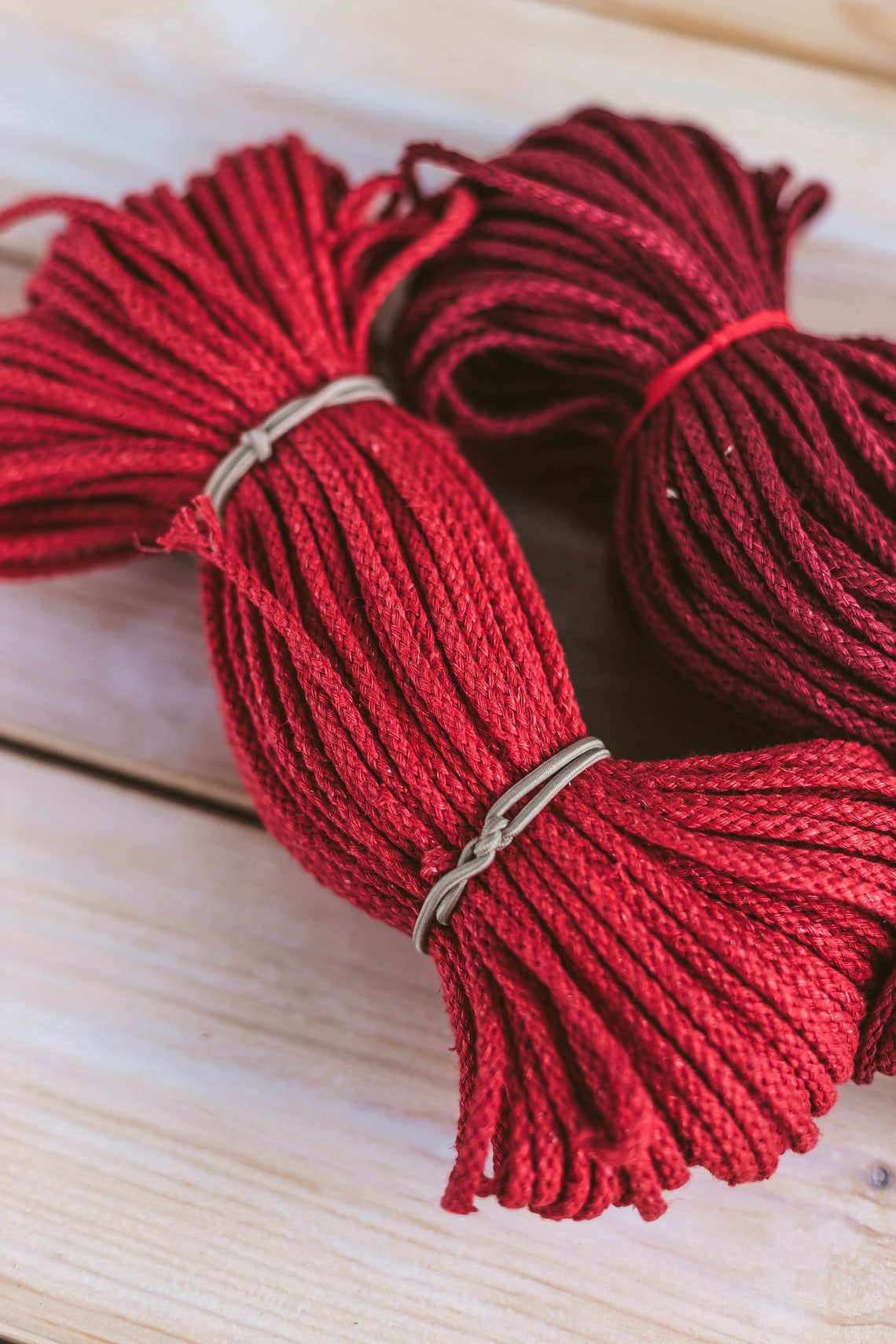 Red Macrame Cord 5 Mm Red Rope Linen Yarn Linen Rope - Etsy