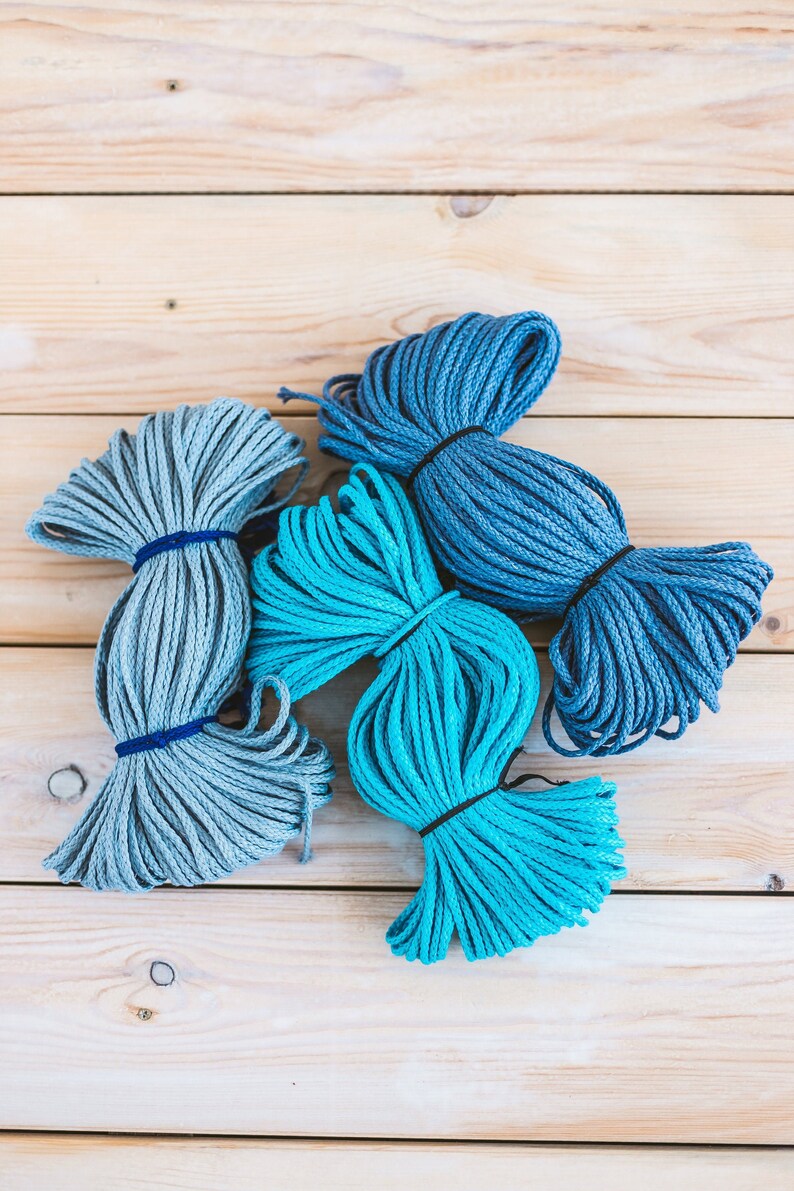 Linen Cord Blue Macrame Cord 5 Mm Linen Macrame Cord | Etsy