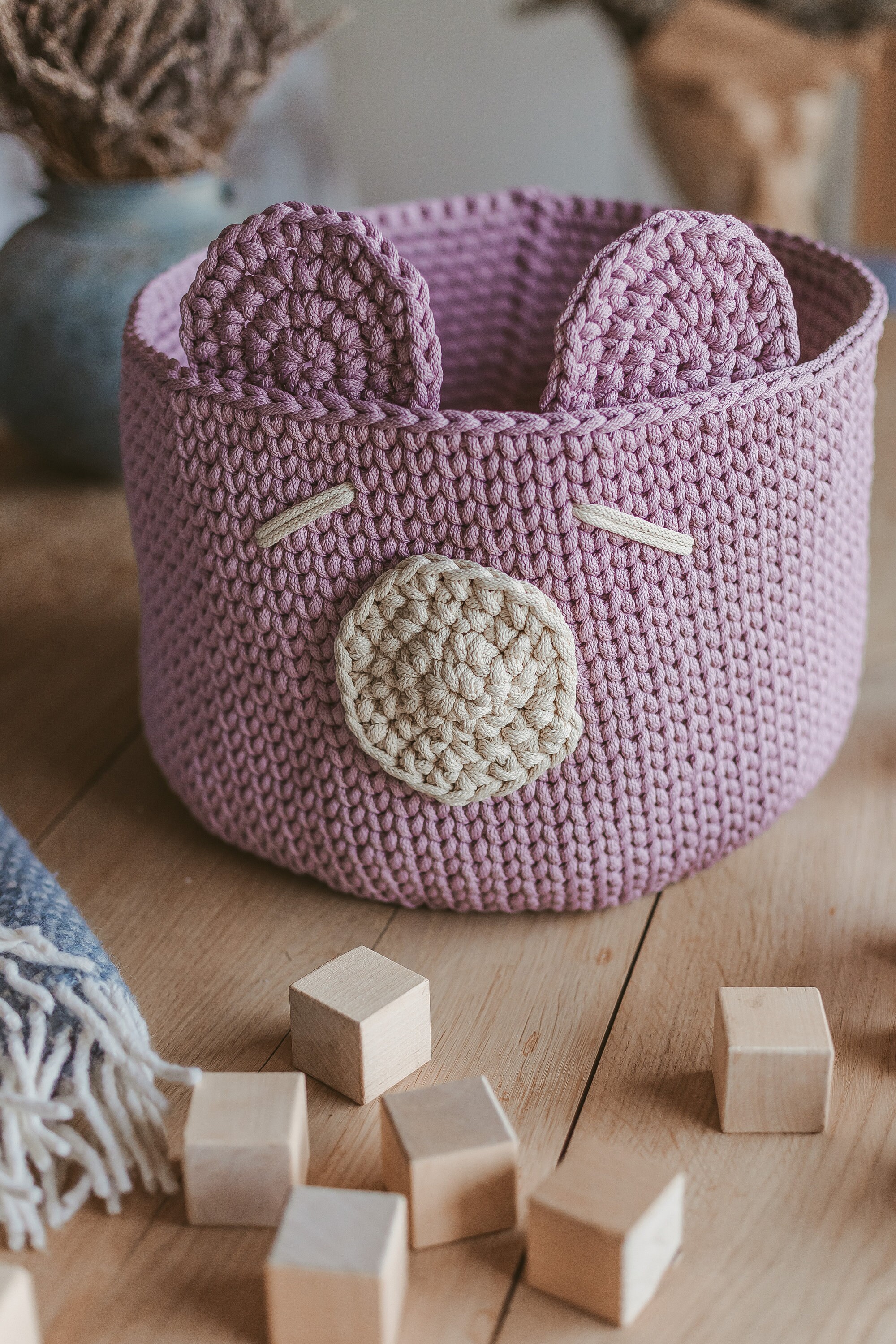 Nursery storage basket pattern baby basket pattern Crochet | Etsy