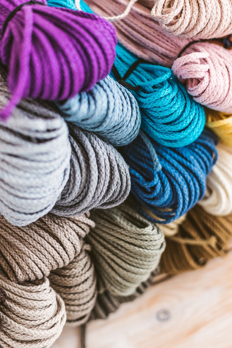 Natural Macrame Cord Linen Rope Braided Macrame Cord Linen | Etsy