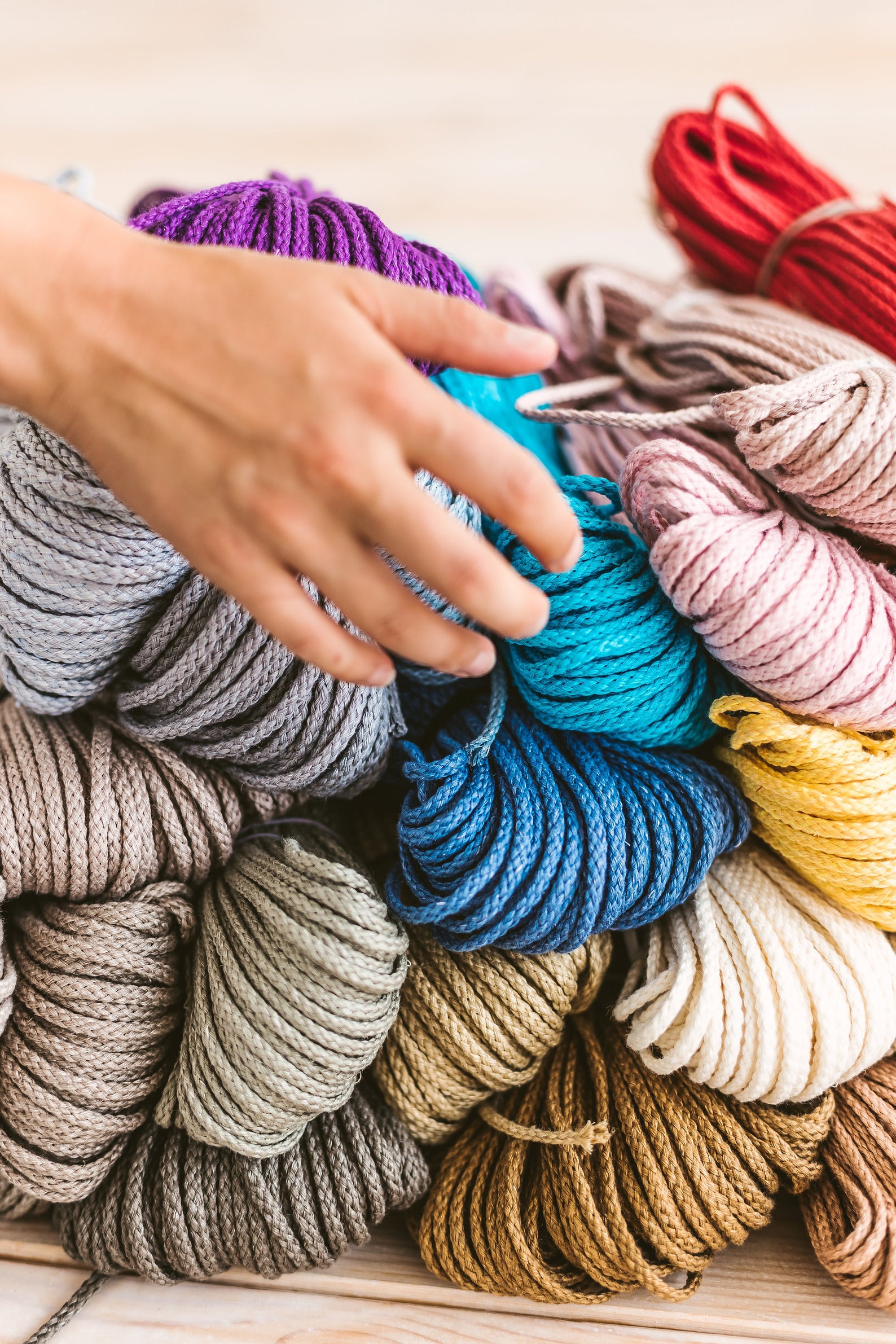 Red Macrame cord 5 mm Red rope Linen yarn Linen rope | Etsy