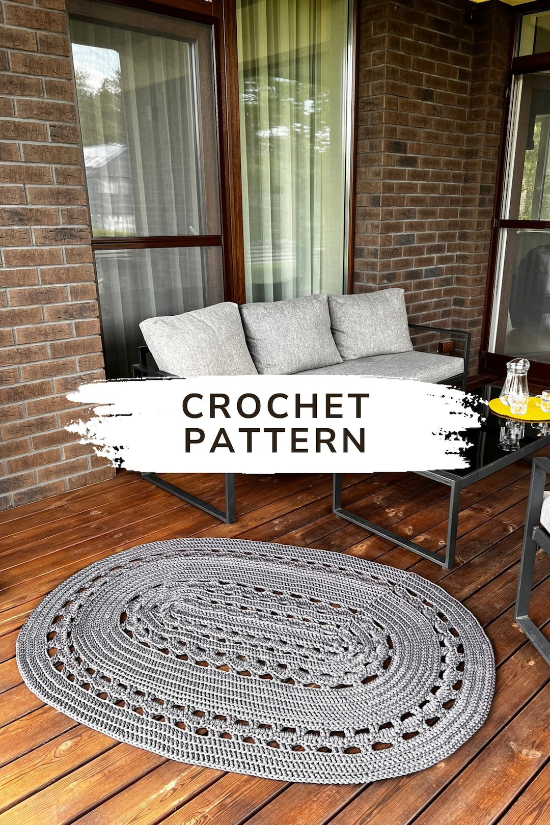 Modern Crochet Rug Pattern: Easy DIY Home Decor (PDF Download) - Etsy
