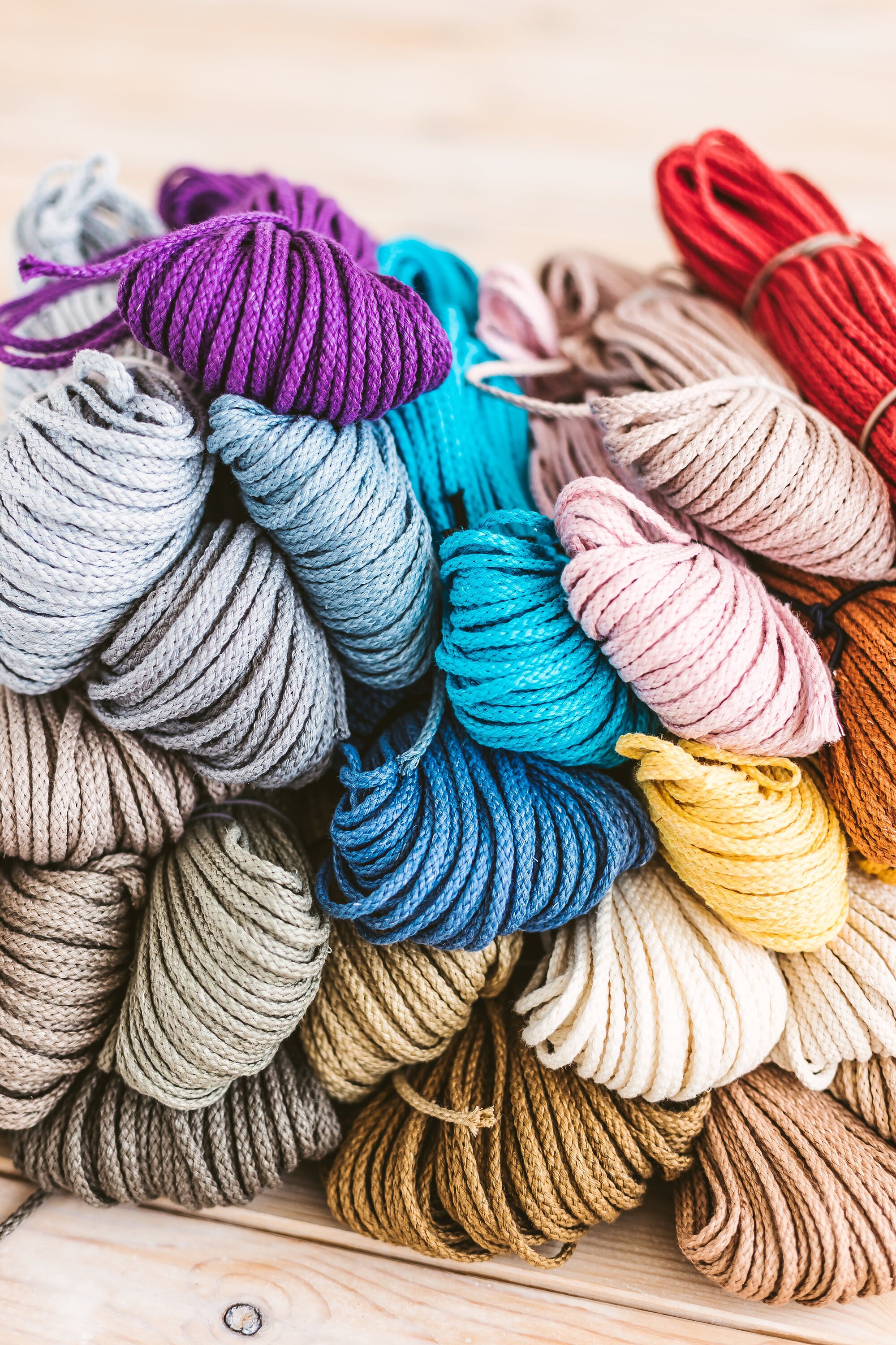 Natural macrame cord Linen rope Braided macrame cord Linen | Etsy