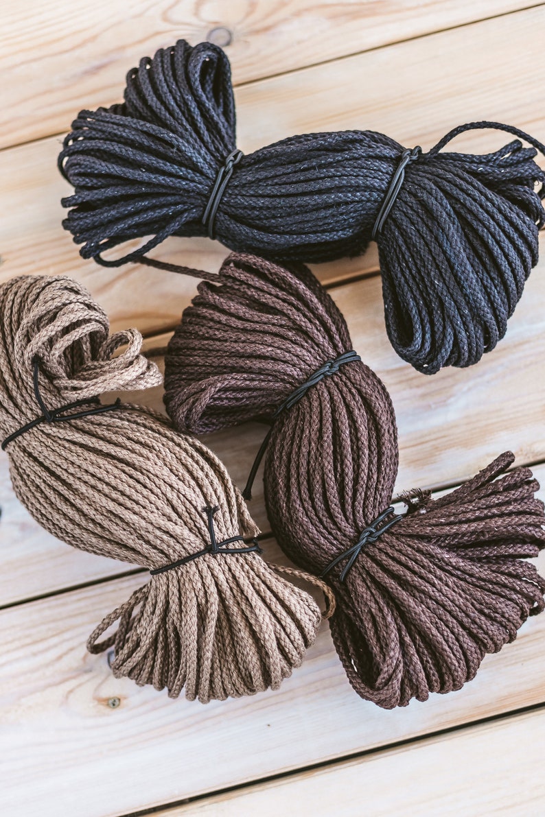 Linen Macrame Cord 5 Mm Linen Macrame Cord Braided Cord | Etsy