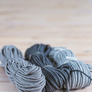 Gray Macrame Cord 5 Mm, Grey Yarn, Linen Yarn, Linen Rope, Braided ...