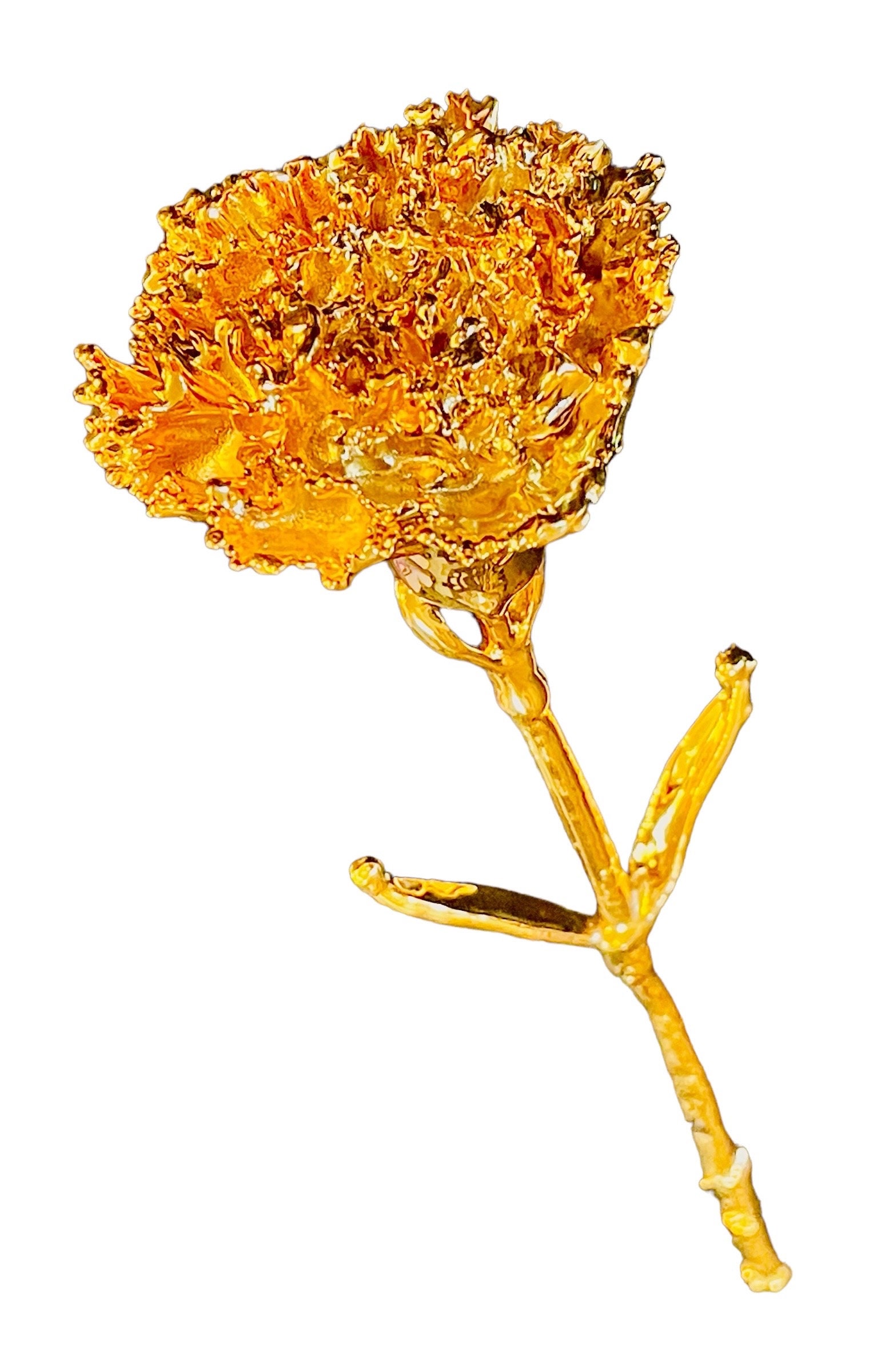 100% Real Carnation Flower, 24K Gold Dipped, 11.5, Anniversary, Wedding ...