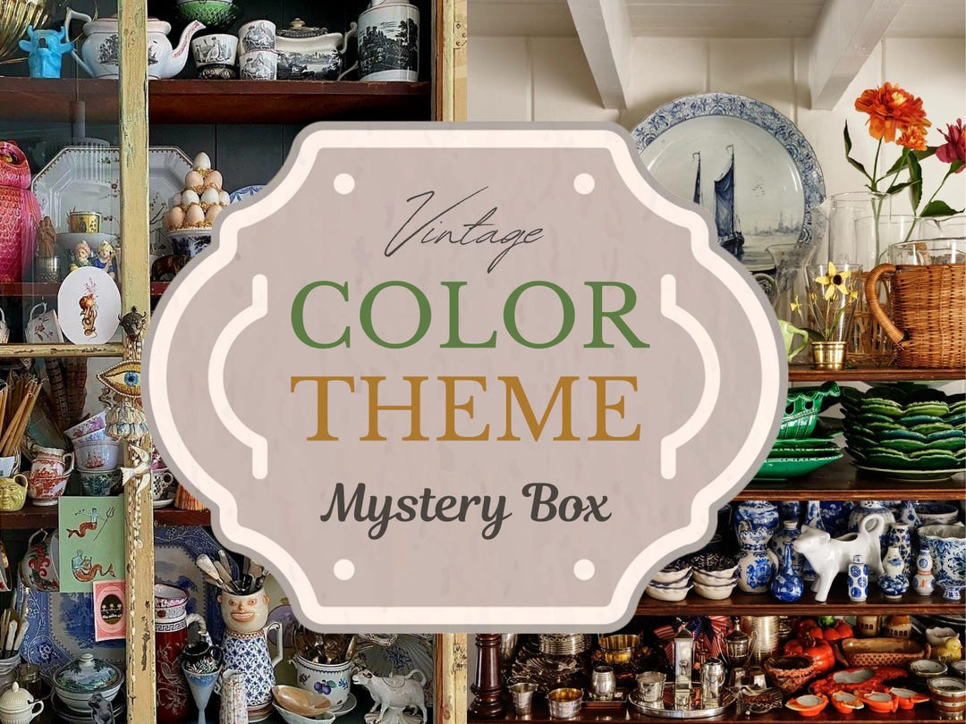 Vintage Color Theme Mystery Box, Antique Mystery Box, Surprise Gift Box ...