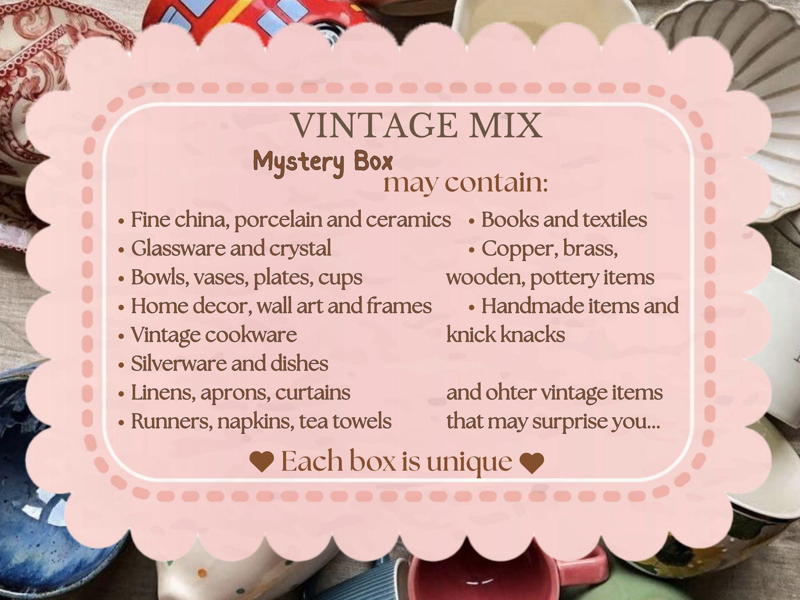Vintage Mystery Box, Antique Mystery Box, Surprise Gift Box, Vintage ...