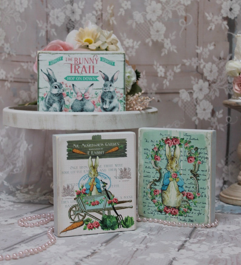 Shabby Chic Vintage Beatrix Potter Peter Rabbit Spring Bunnies - Etsy