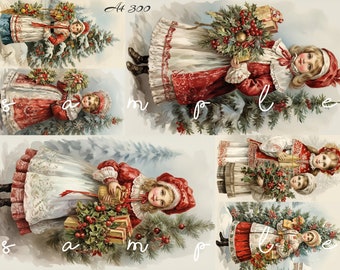 Decoupage Rice Paper, A4 120 Vintage Christmas Cardinals Decoupage ...