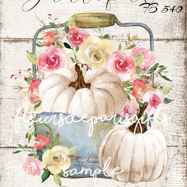 Shabby Chic Pumpkin - Etsy