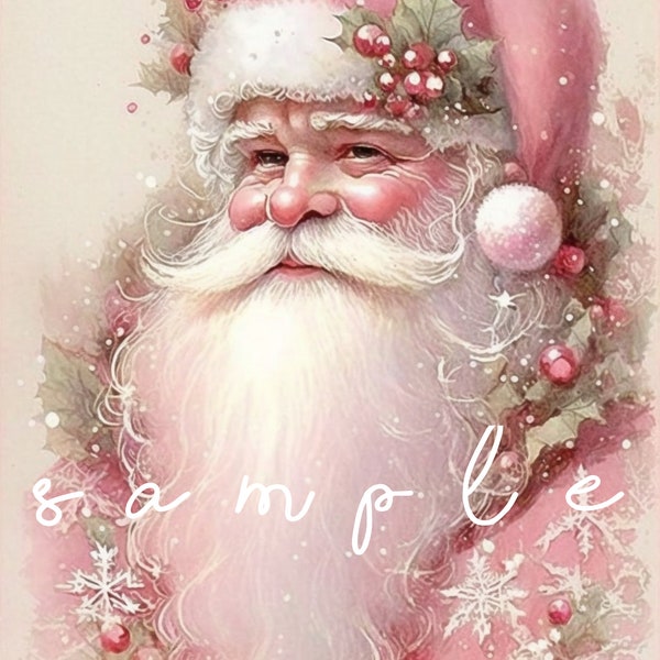 Pink Santa - Etsy