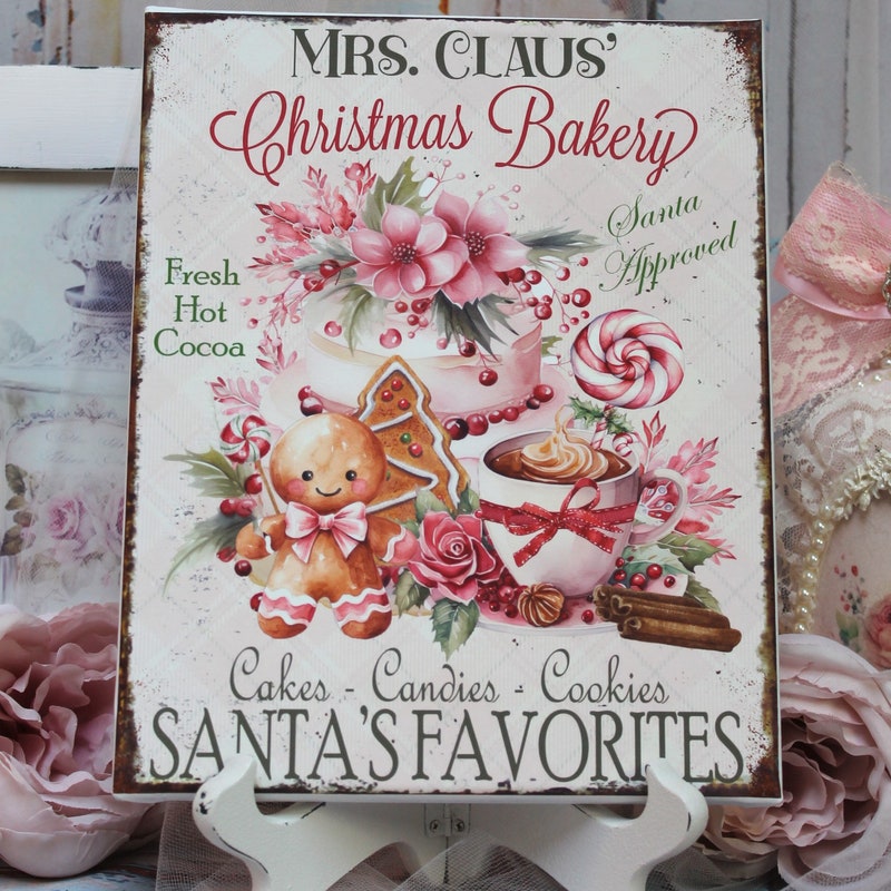 Mrs Claus Bakery Sign - Etsy