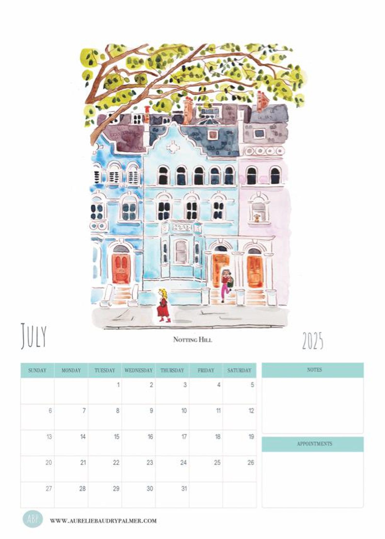 2025 Illustrated London Calendar/ Bestselling Handmade Wall Calendar ...