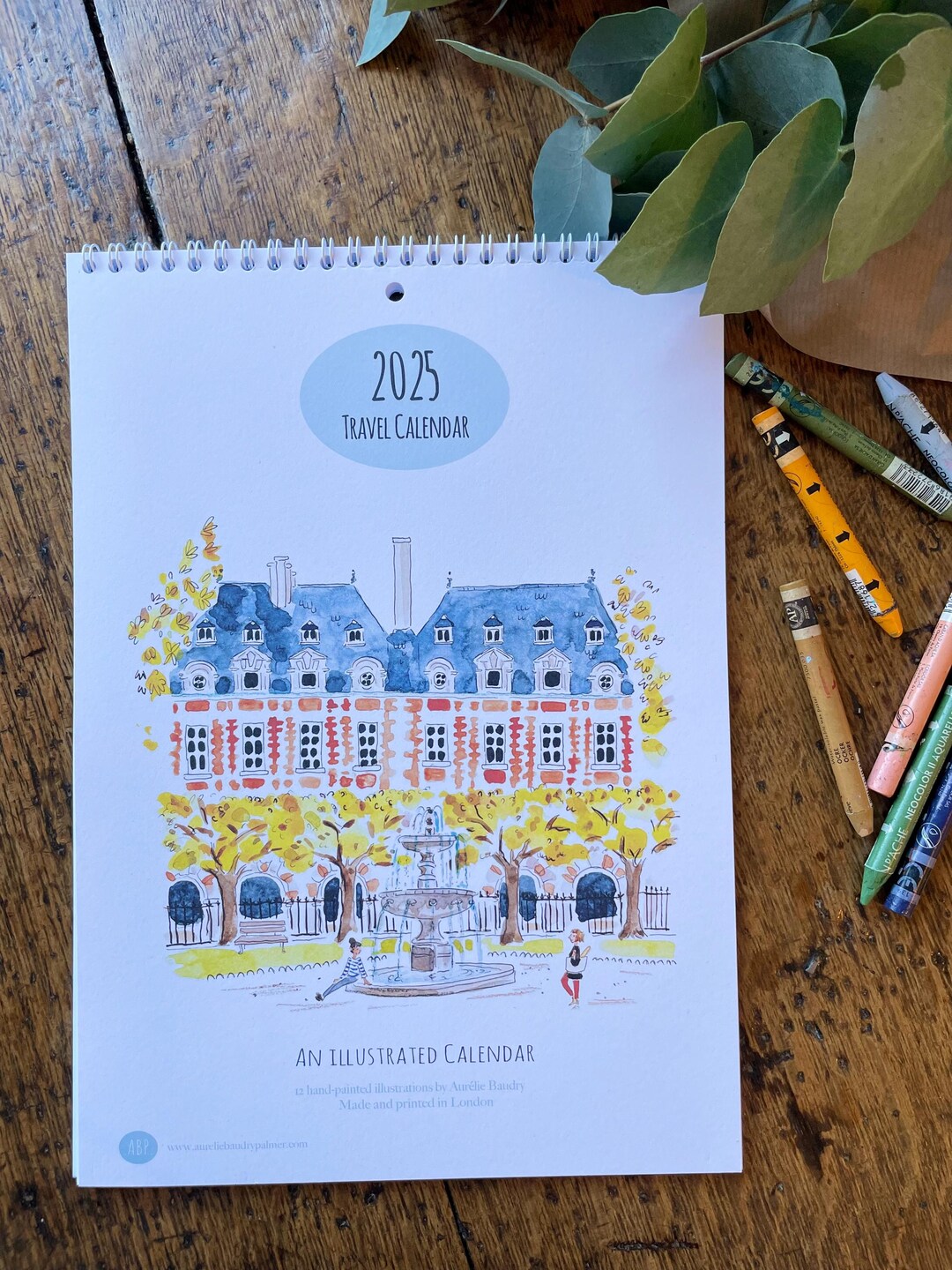 2025 Illustrated Travel Illustrated Calendar/ Travel Art Calendar ...