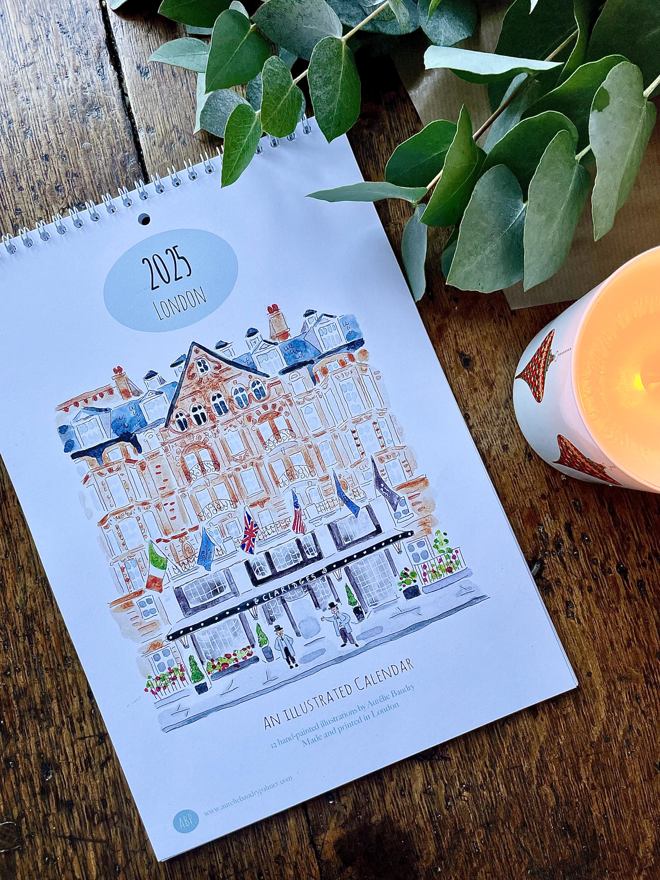 2025 Illustrated London Calendar/ Bestselling Handmade Wall Calendar ...
