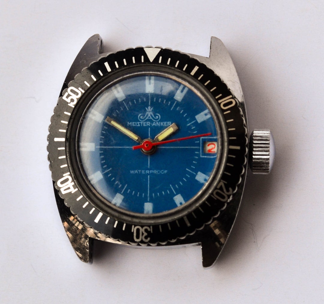 1960's MEISTER ANKER DIVER Vintage Working Wristwatch, Mechanical ...