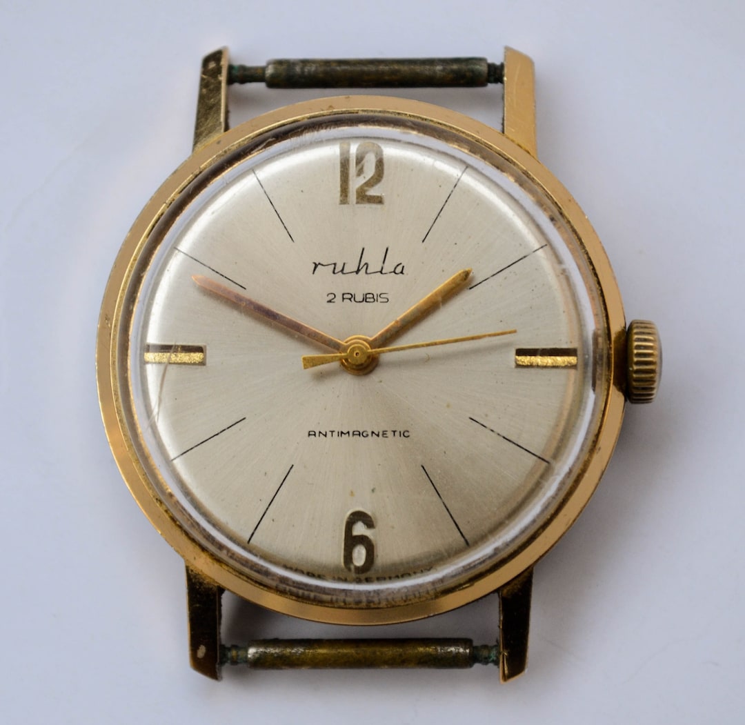 1960's RUHLA ANTIMAGNETIC 2 Rubis Vintage Working Wristwatch ...