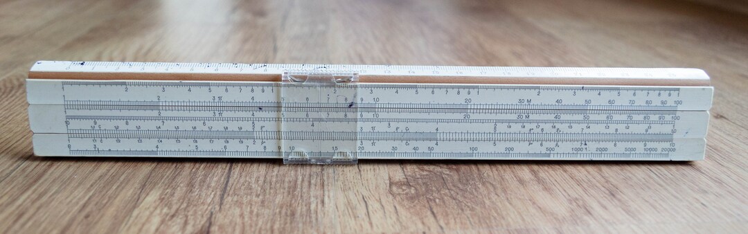 1970's Vintage Soviet Slide Line, Russian Logarithmic Slide Line ...