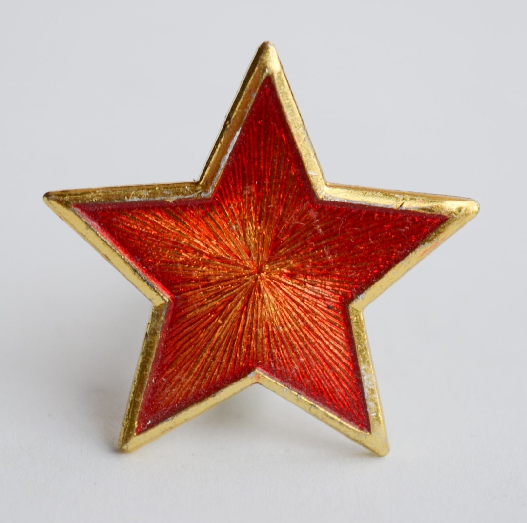 1970's Red Star Pin, Soviet Red Star Pin, Vintage Soviet Badge ...