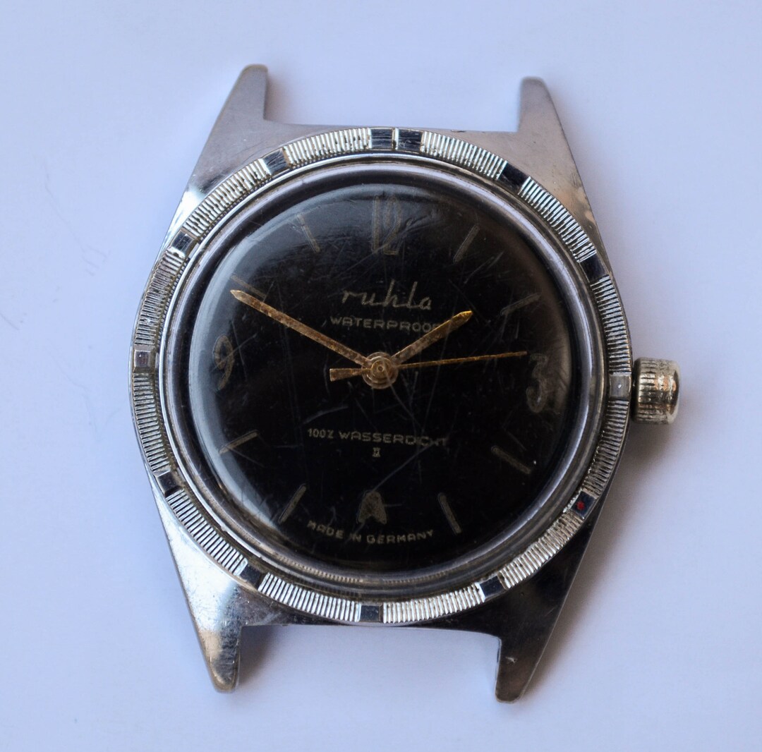 1960's RUHLA DIVER Waterproof Vintage Working Wristwatch, Mechanical ...