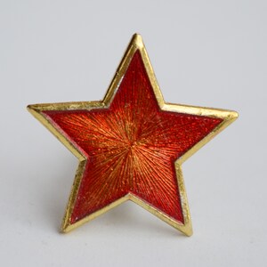 1970's Red Star Pin, Soviet Red Star Pin, Vintage Soviet Badge ...