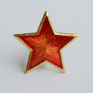 1970's Red Star Pin, Soviet Red Star Pin, Vintage Soviet Badge ...