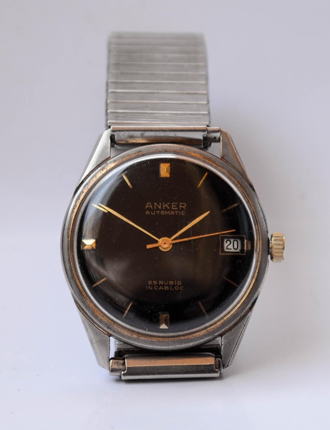 1960's ANKER AUTOMATIC Incabloc 25 Jewels Vintage Wristwatch, Working ...