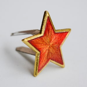 1970's Red Star Pin, Soviet Red Star Pin, Vintage Soviet Badge ...