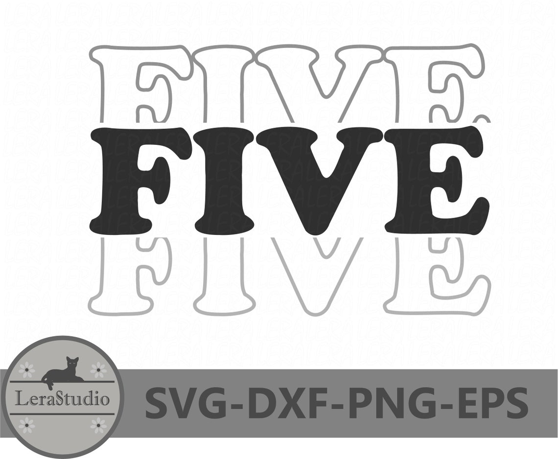 Five Svg Five Birthday Svg Birthday Svg Birthday Party | Etsy