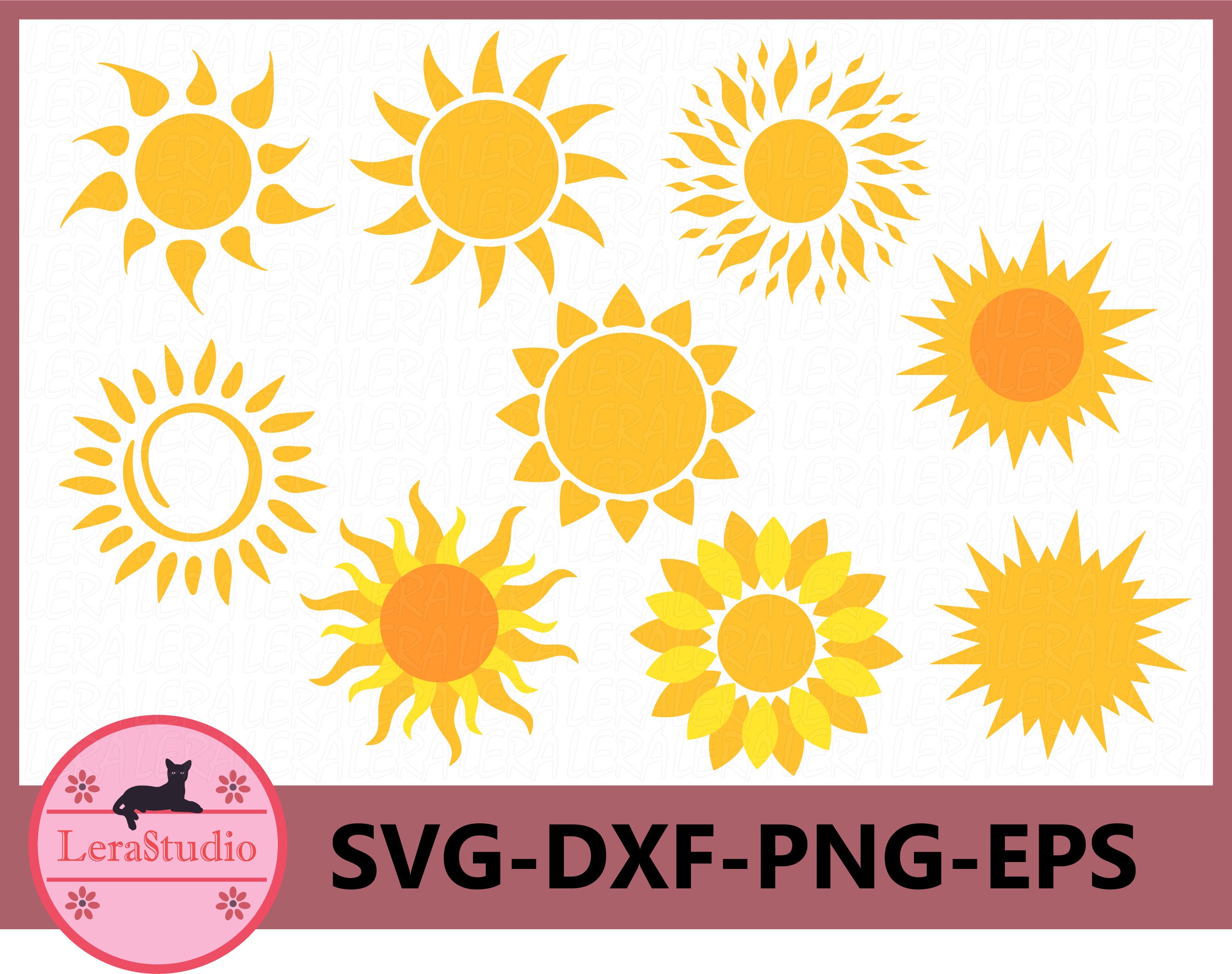 Sunlight Svg Sun Flames Cut Files Dxf Sun Flames Svg Sun Flames Clipart ...