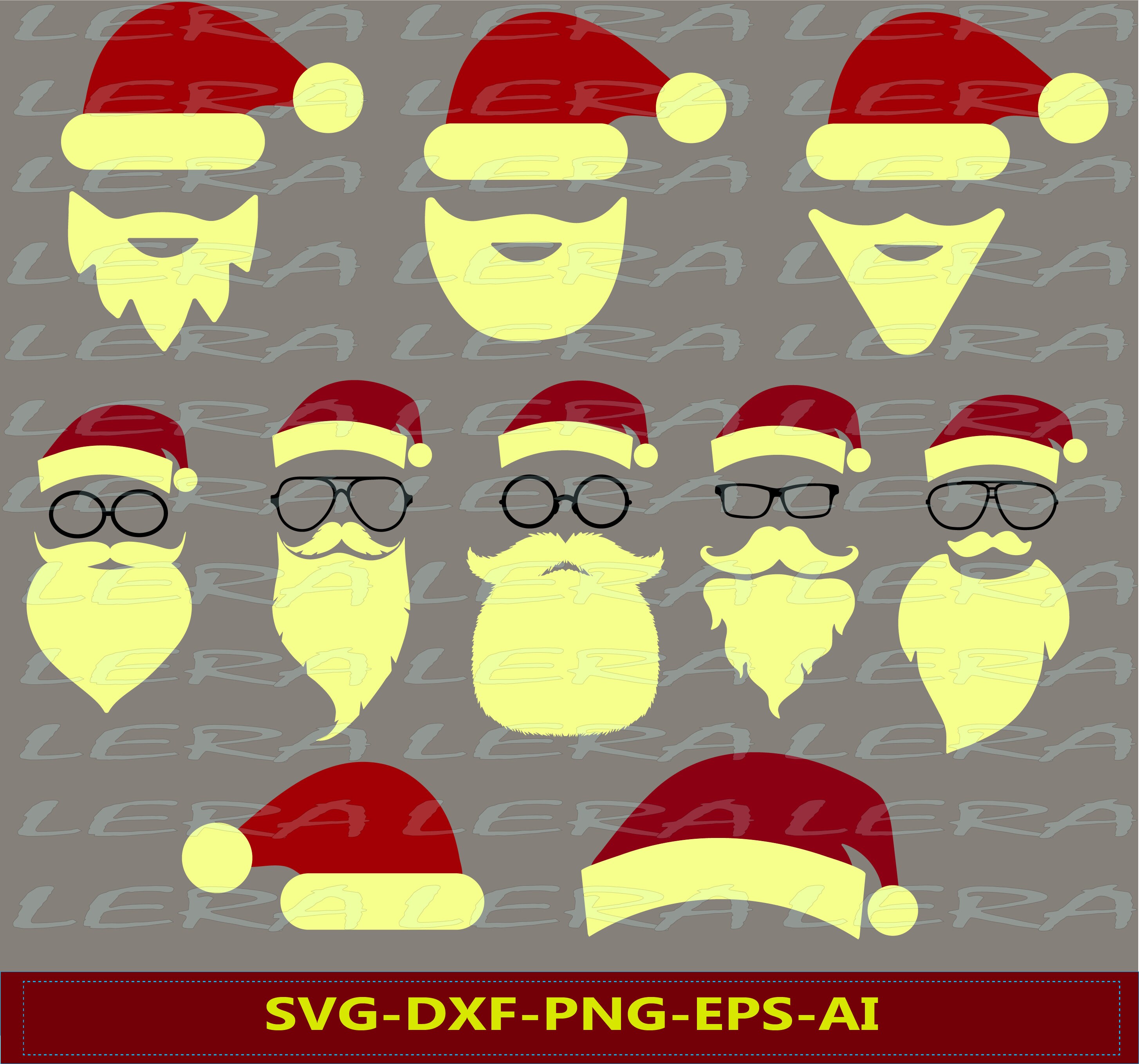 Paper, Party & Kids Santa hat clipart dxf eps ai Santa clipart Santa ...