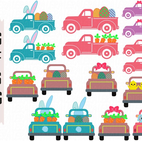 Easter Svg. Easter Truck Svg. Easter Decor. Easter Download | Etsy