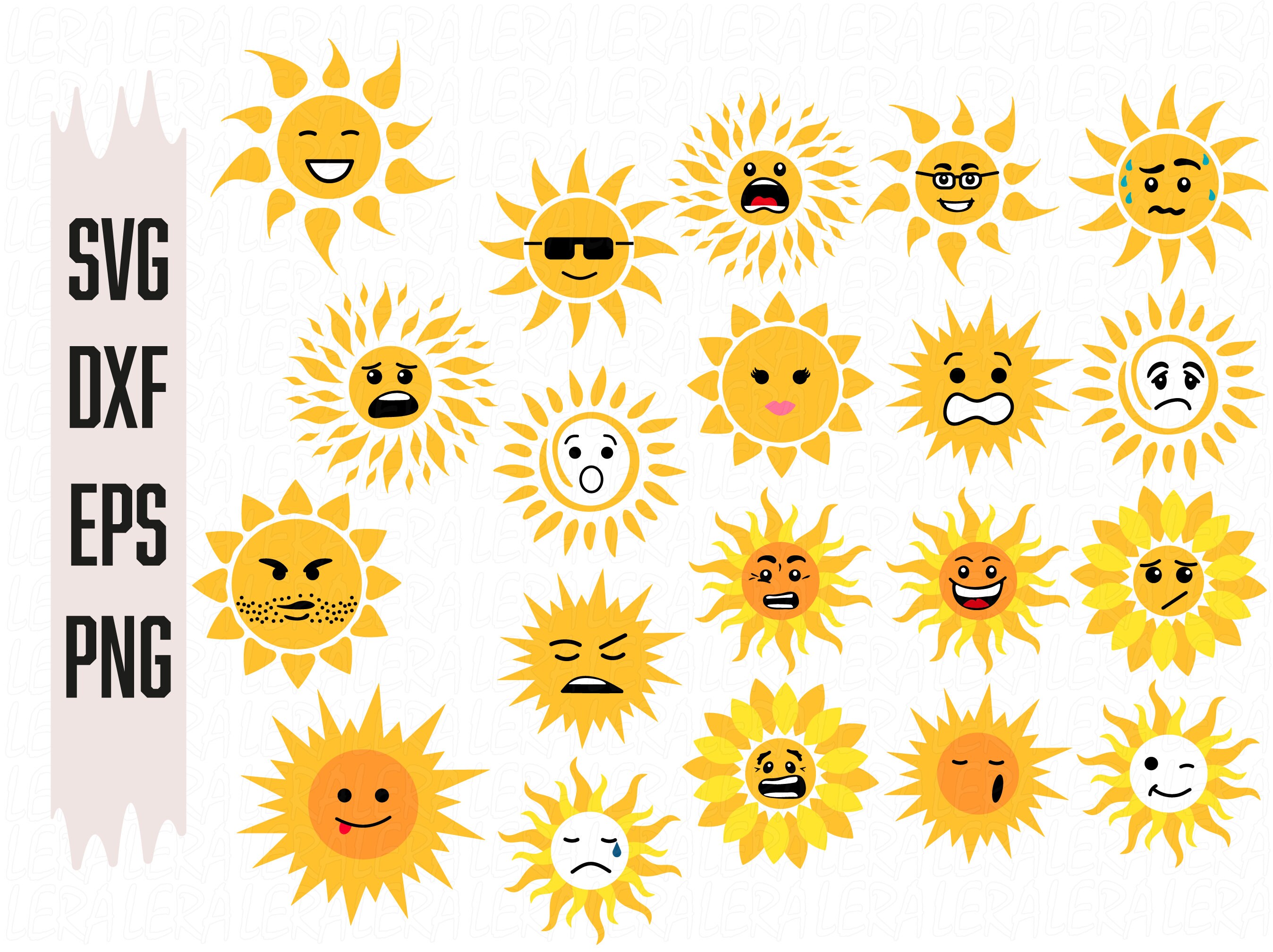 Sun Face Svg Sun Clipart Sun Vector Emoji Face SVG Dxf | Etsy Singapore
