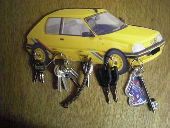 Key wall peugeot 205 gti / peugeot 205 gti key hook | Etsy