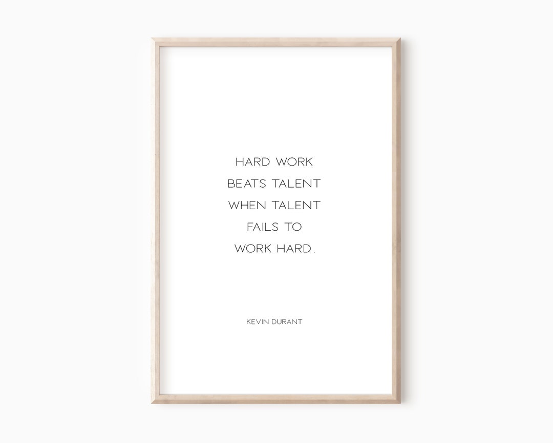 Hard Work Print | Motivational Print | Printable Office Decor | Digital ...