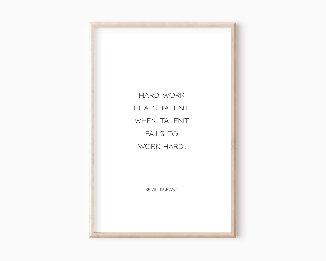 Hard Work Print | Motivational Print | Printable Office Decor | Digital ...