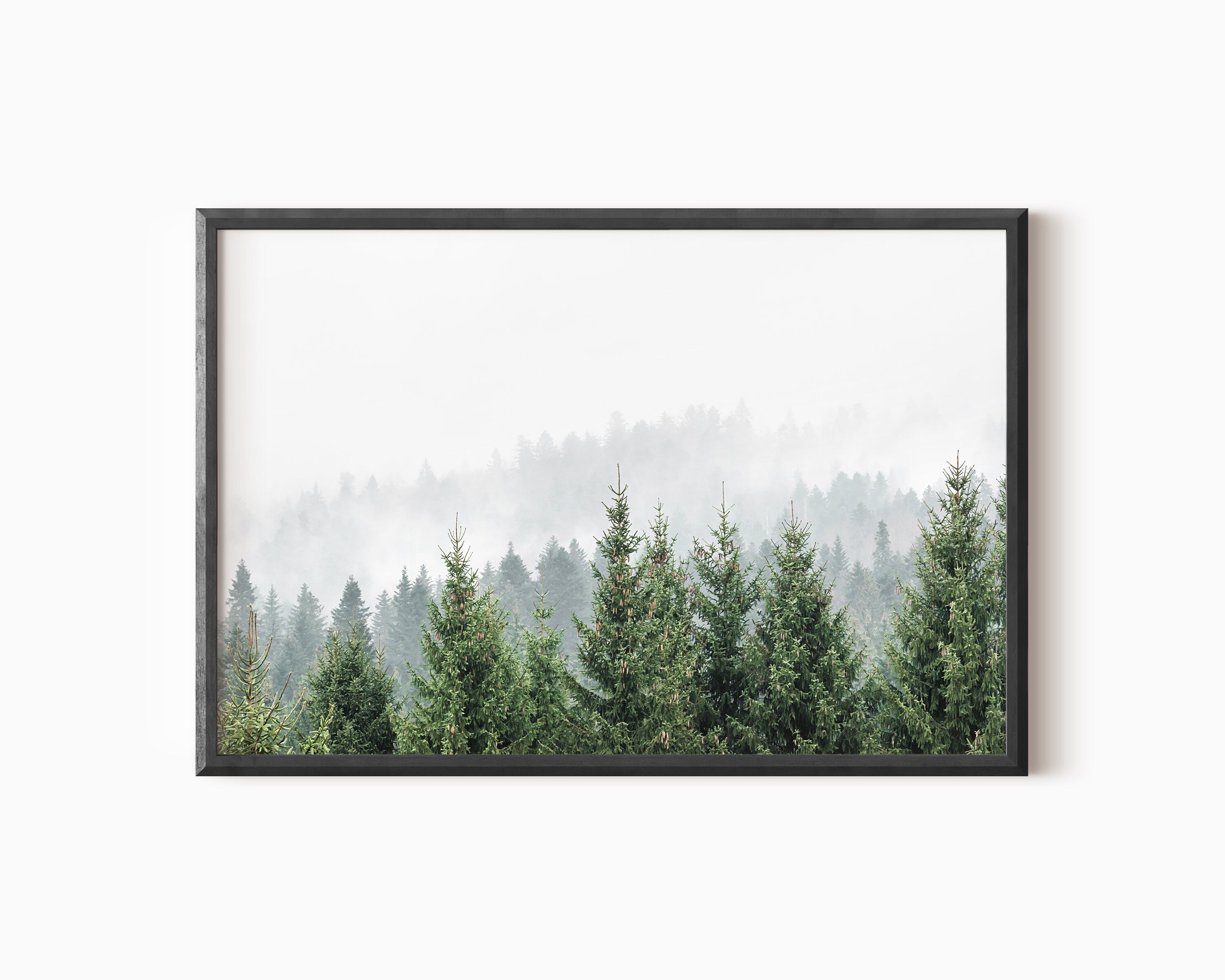 Forest Print | Landscape Wall Art Digital Download | Forest Printable ...