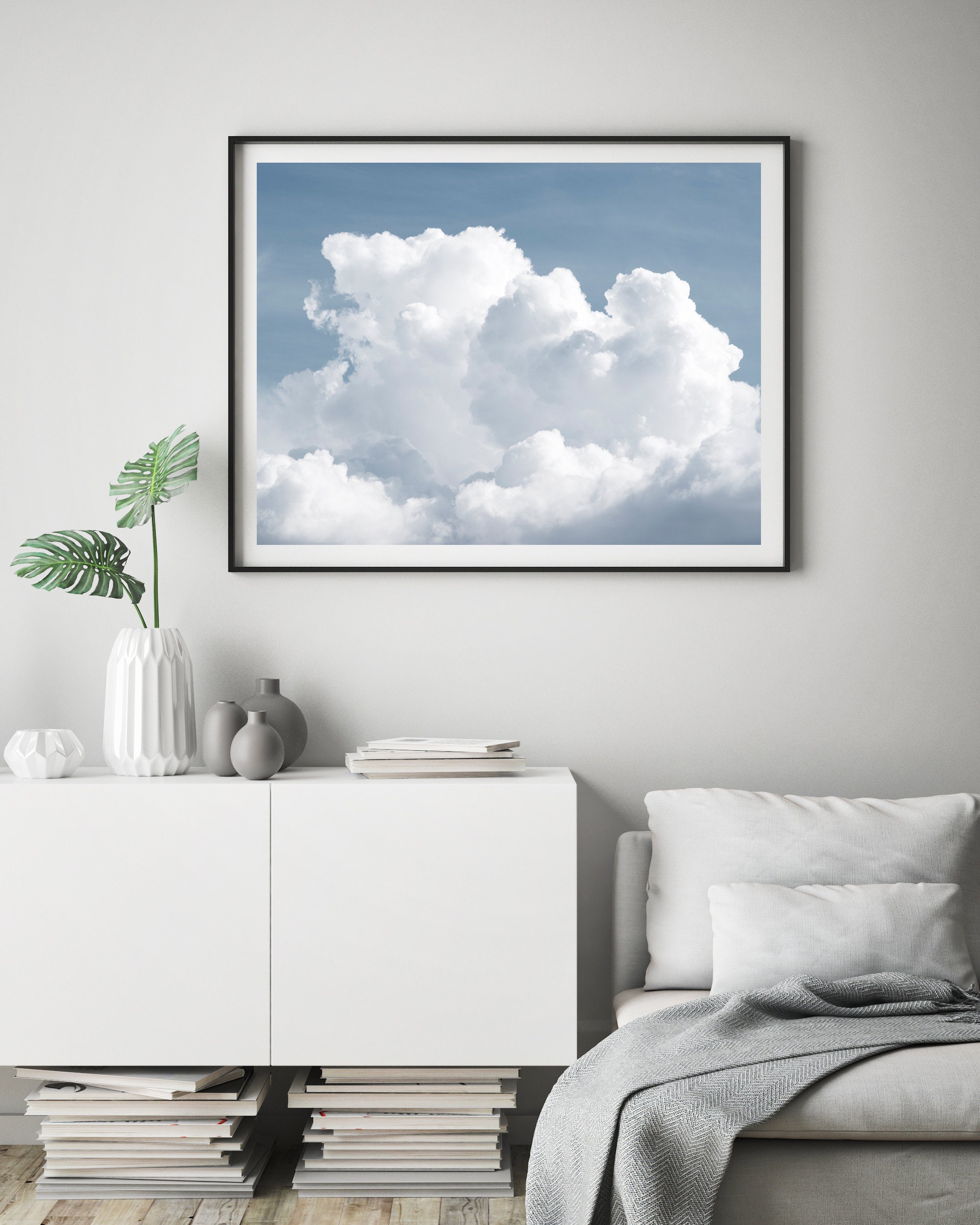 Cloud Art Print Light Blue Sky Photography Cloud Print | Etsy