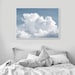 Cloud Art Print | Light Blue Sky Photography | Cloud Print | Blue Wall ...