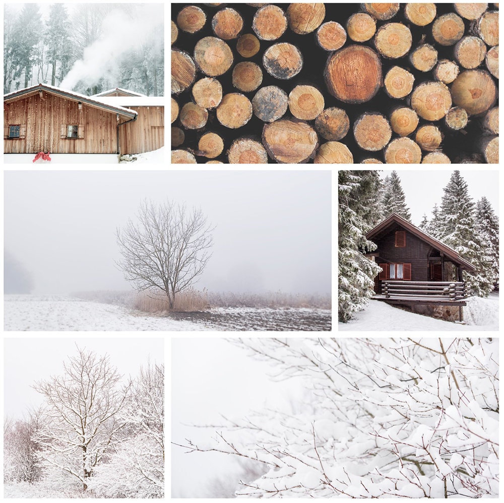 Aesthetic Winter Wall Collage Kit Photos Printable Holiday | Etsy