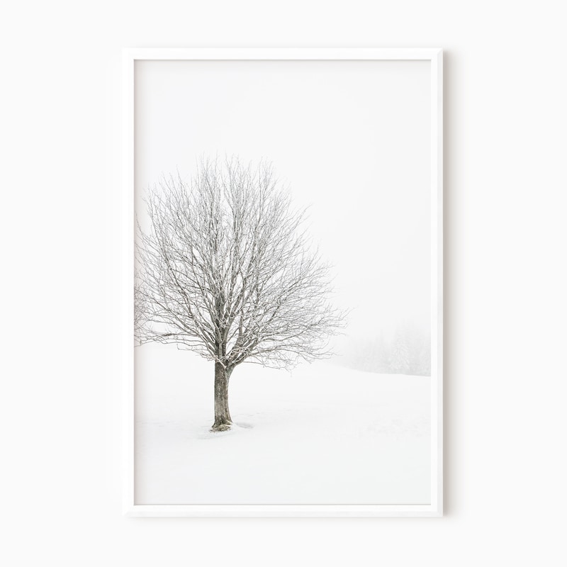 Winter Tree Print - Etsy
