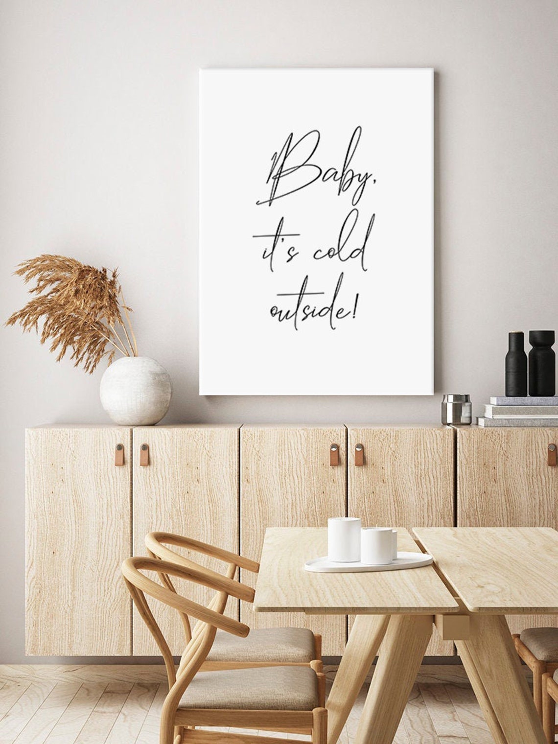 Baby It's Cold Outside Wall Art | Christmas Gallery Wall Winter Home ...