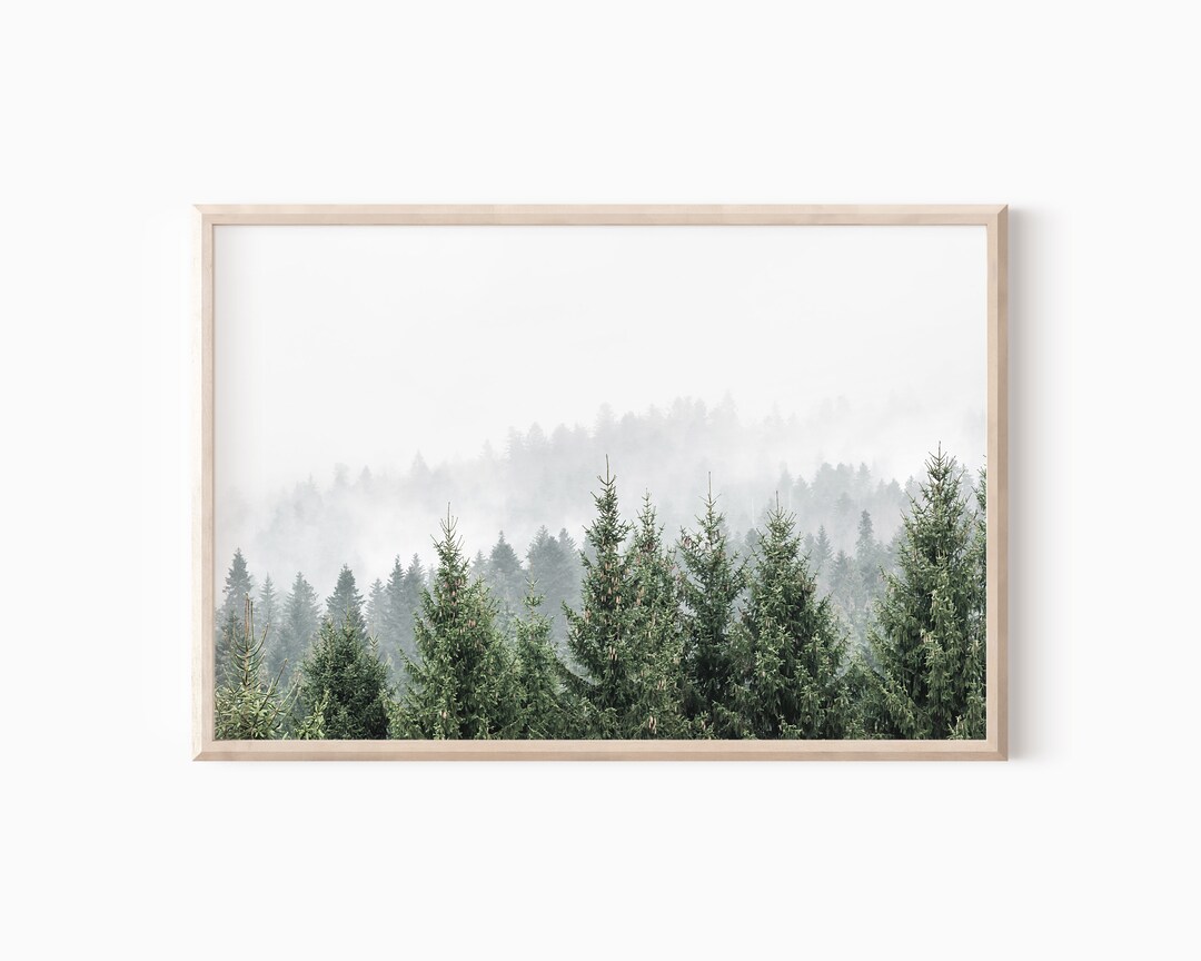 Forest Print | Landscape Wall Art Digital Download | Forest Printable ...