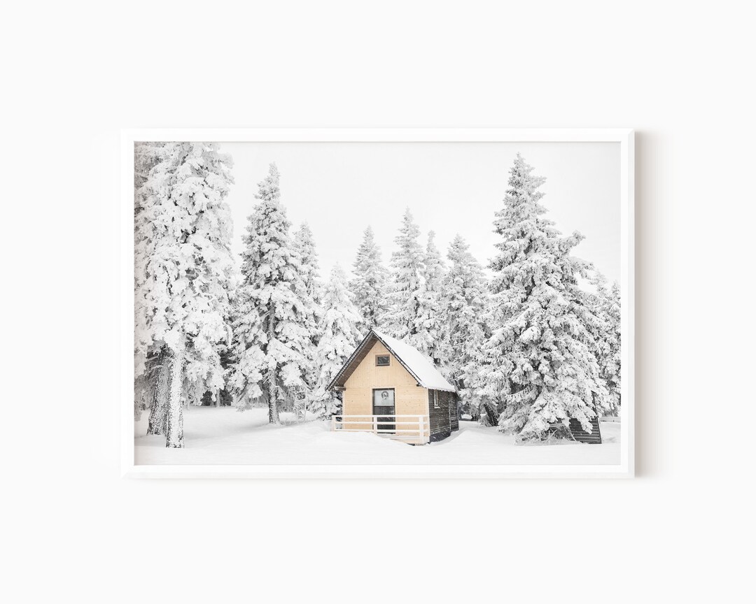 Winter Scene Printable Wall Art | Snowy Landscape Digital Print ...