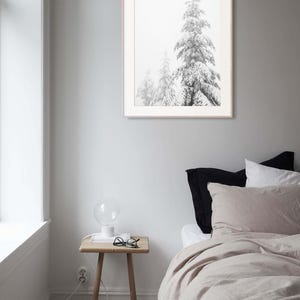 Snowy Winter Print DOWNLOAD Printable Winter Tree Poster Snowy Trees ...